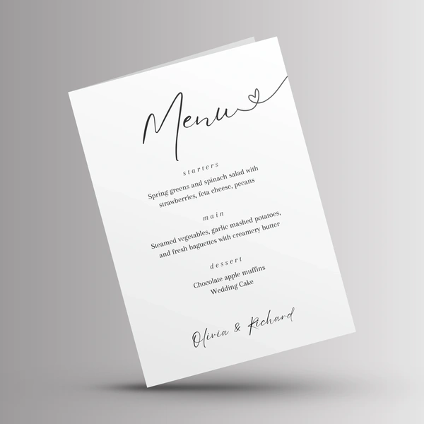Folded Menus | Mainstream Print & Design